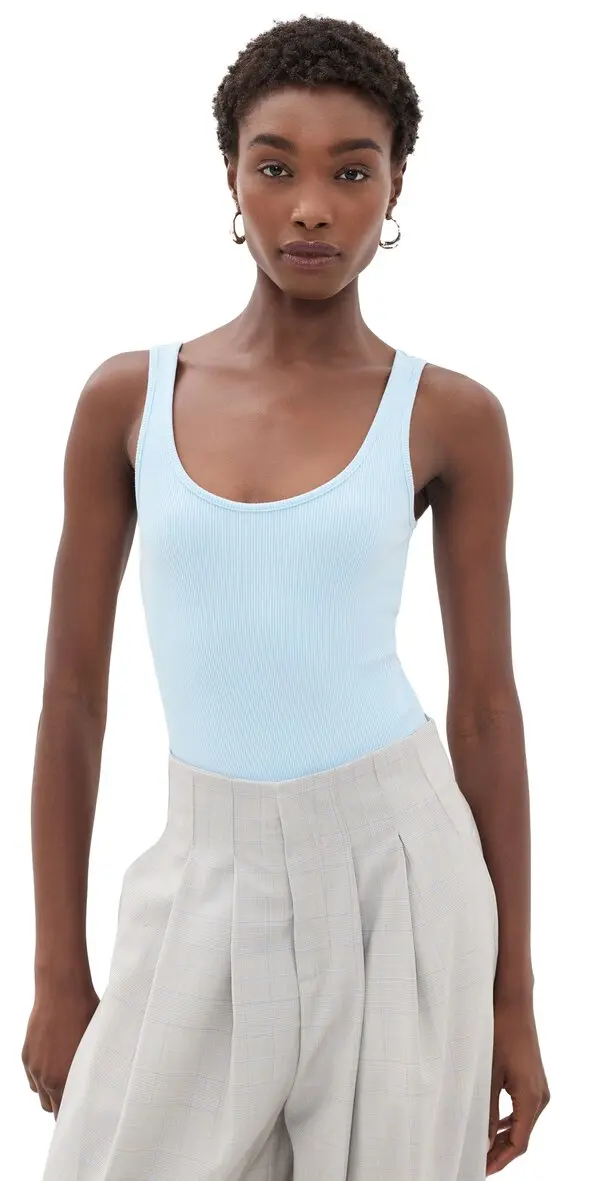 L'Agence Nica Scoop Thong Bodysuit - Cool Blue