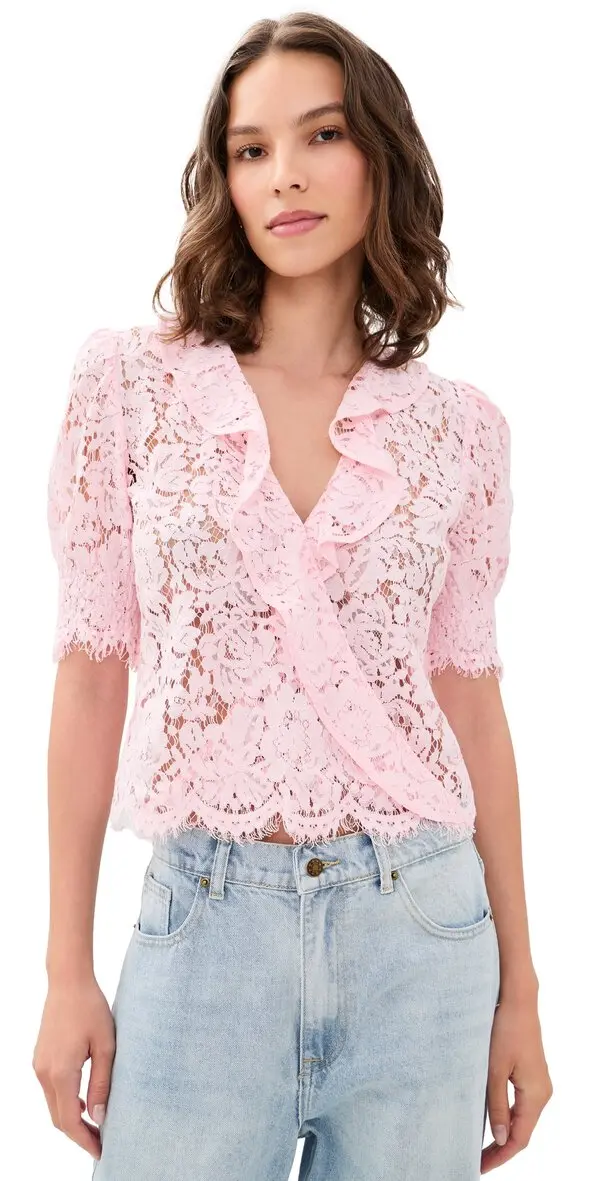 Generation Love Lulu Lace Ruffle Blouse
