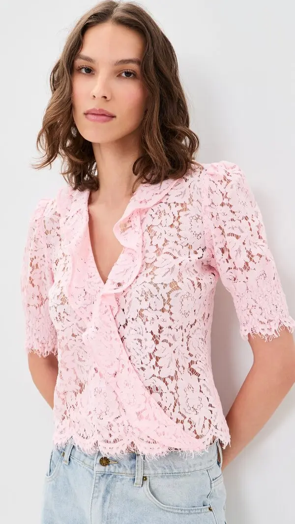 Generation Love Lulu Lace Ruffle Blouse