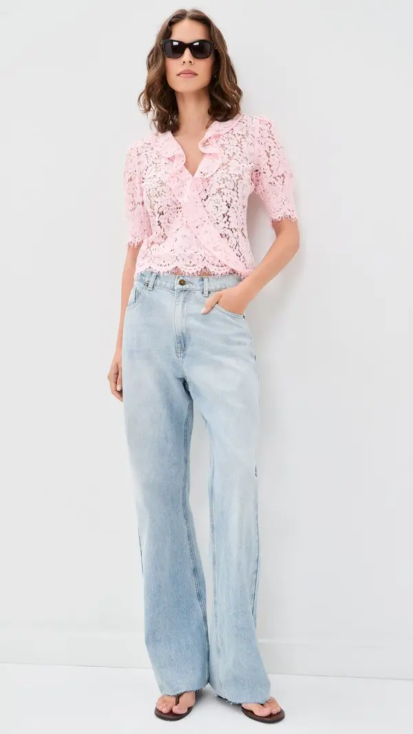 Generation Love Lulu Lace Ruffle Blouse