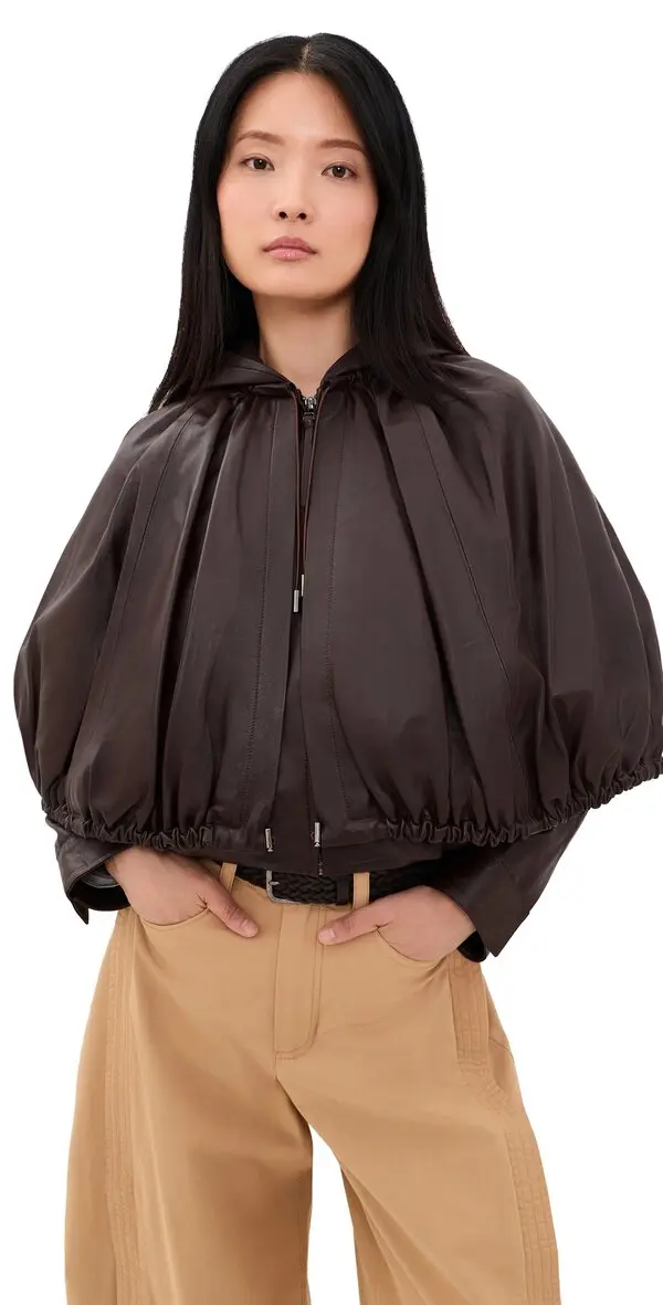 Sea Thompson Leather Cape Jacket