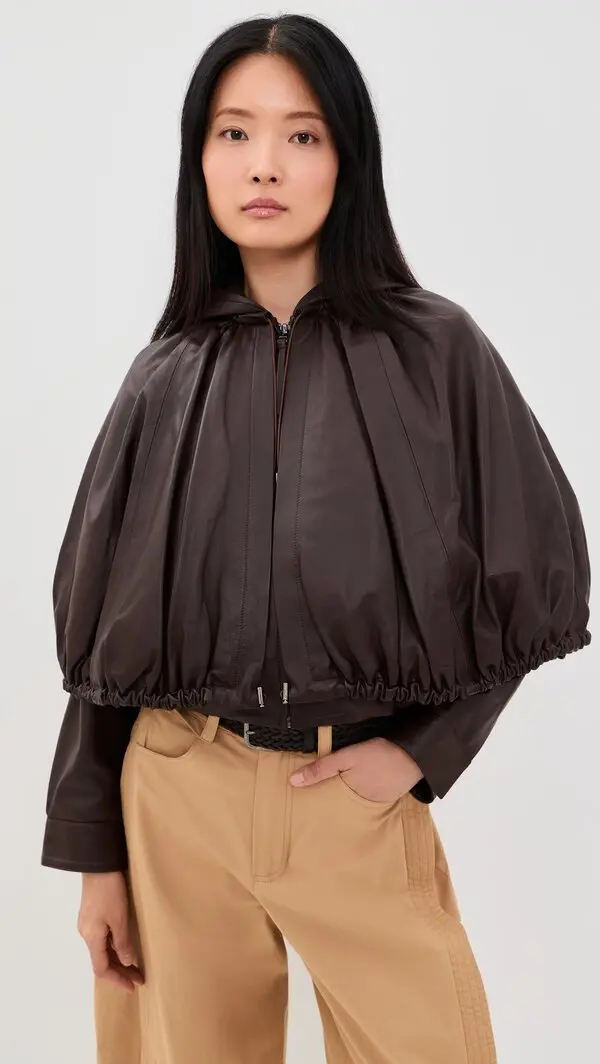 Sea Thompson Leather Cape Jacket