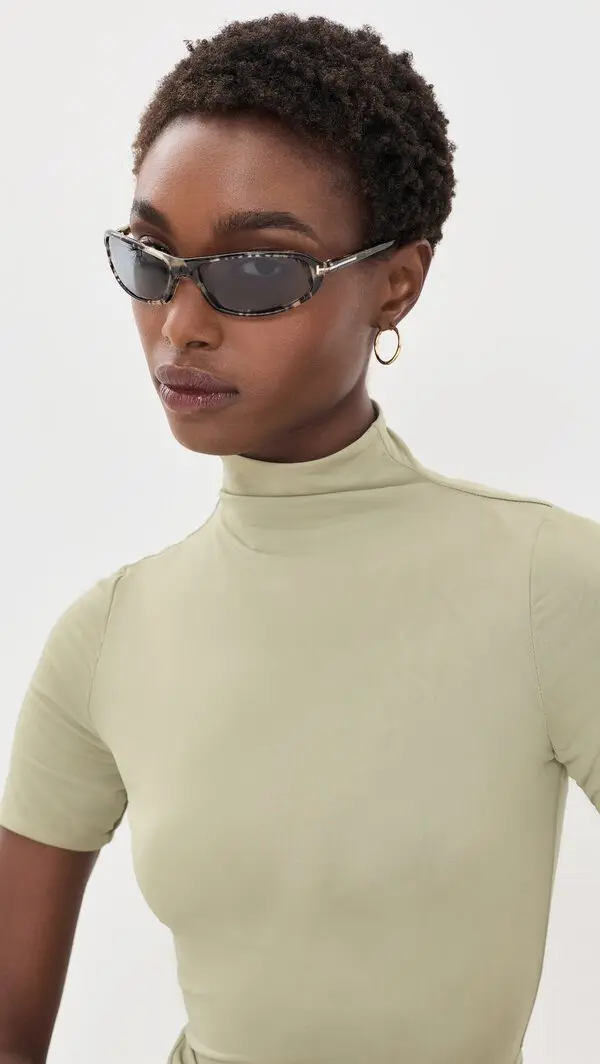 TOM FORD Addison Rectangular Acetate Sunglasses