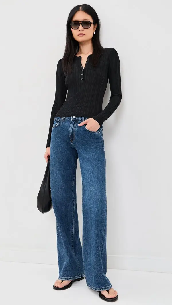 Z Supply Rowena Fine Knit Henley Tee