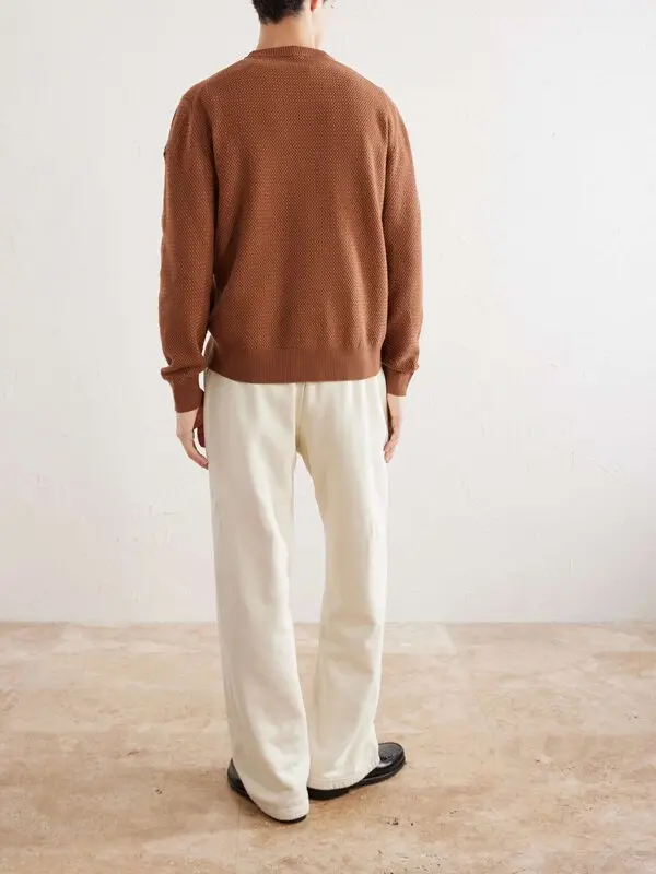 Moncler Logo-appliquéd Wool And Cashmere-blend Sweater
