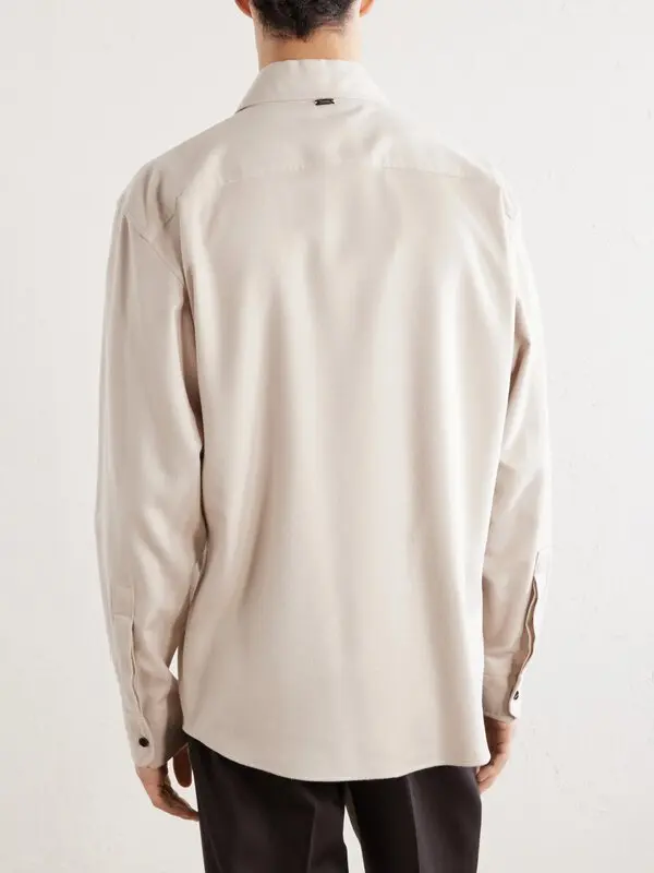 Herno Silk And Cashmere-blend Shirt