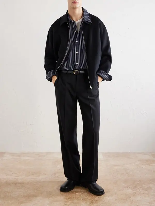 FRAME Wool-felt Blouson Jacket