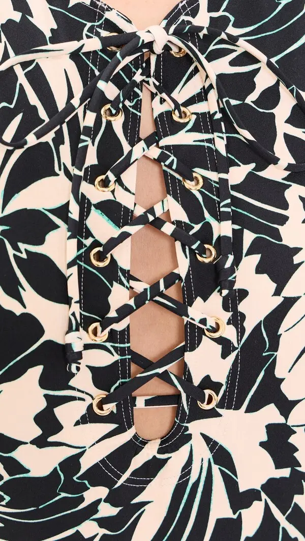 Ulla Johnson Solina Lace-up Maillot