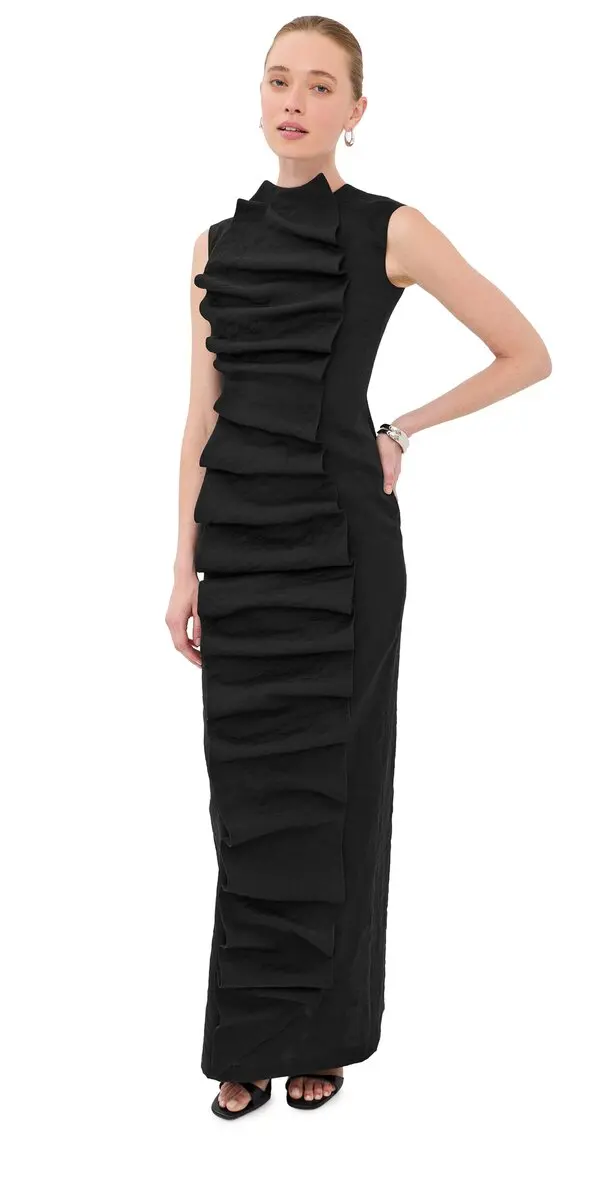 A.W.A.K.E. Mode Sleeveless Maxi Dress With Ripple Detail