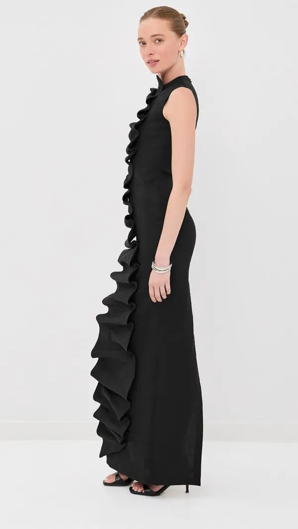 A.W.A.K.E. Mode Sleeveless Maxi Dress With Ripple Detail