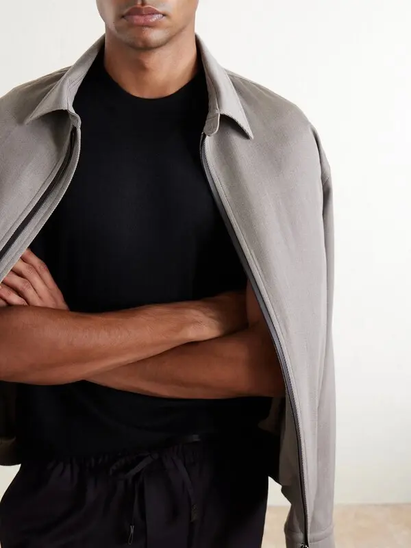 Brioni Cashmere And Silk-blend T-shirt - Black