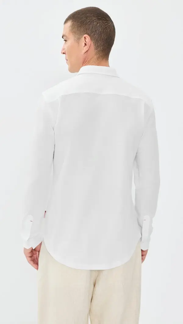 Orlebar Brown Giles Pique Knit Button Down