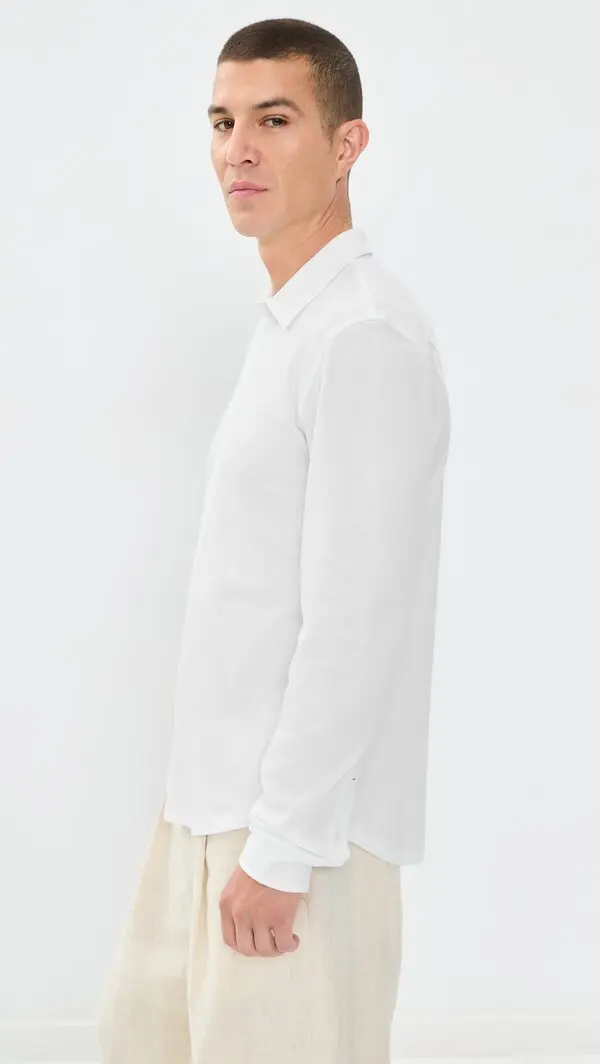Orlebar Brown Giles Pique Knit Button Down