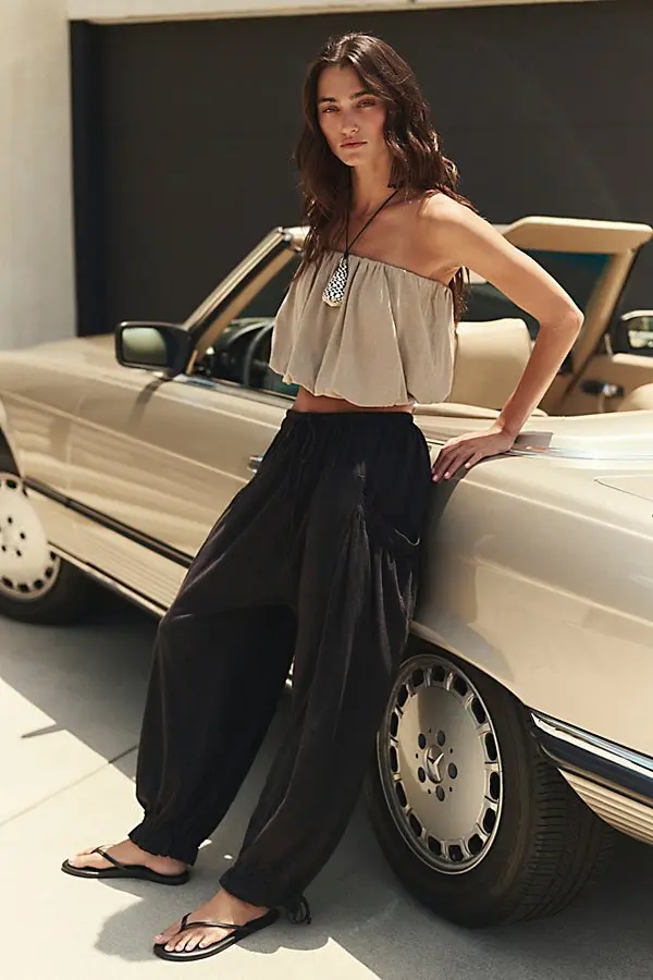 Free People Dew Drop Harem Pants - Fp Black