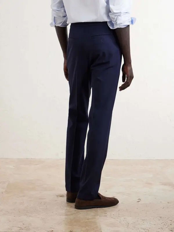 Dunhill Straight-leg Pleated Virgin Wool-twill Trousers