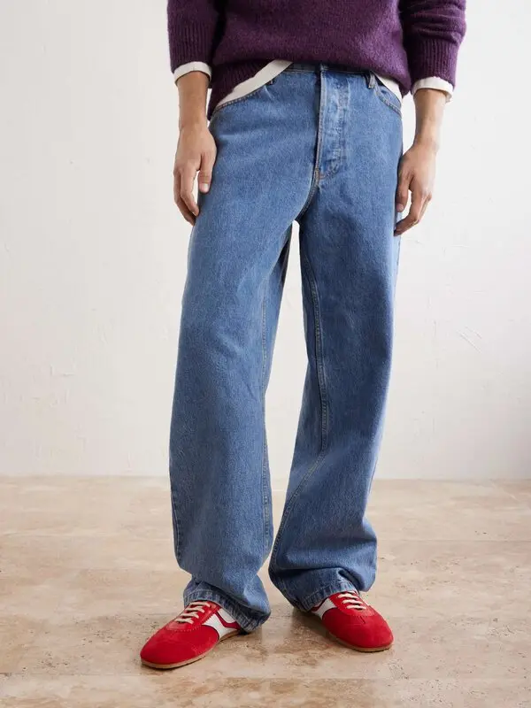 Dries Van Noten Leather-trimmed Suede Sneakers