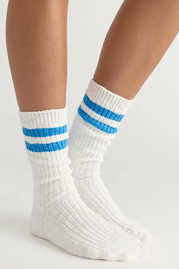LE BON SHOPPE Cottage Varsity Socks - White Varsity