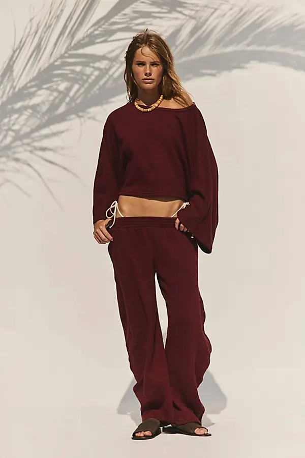 Free People Terry Tide Pant Set - Dionysus