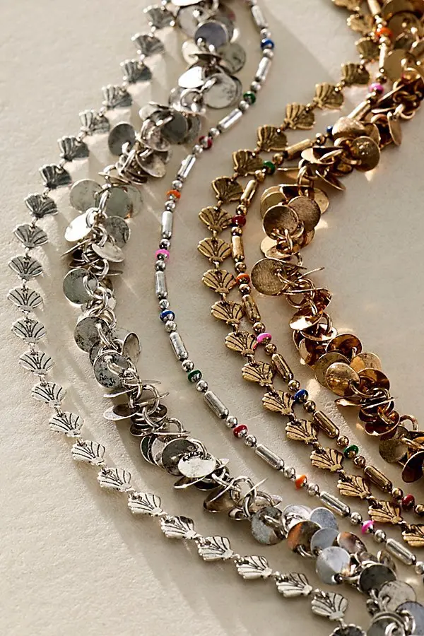 Free People Solana Layered Anklet - Silver
