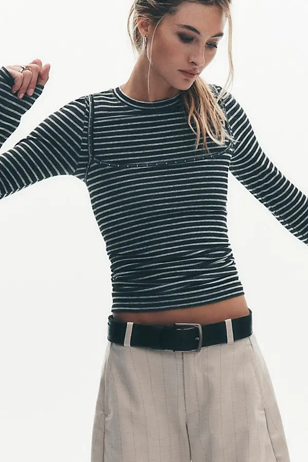 Free People Striped Modal Blend Cami