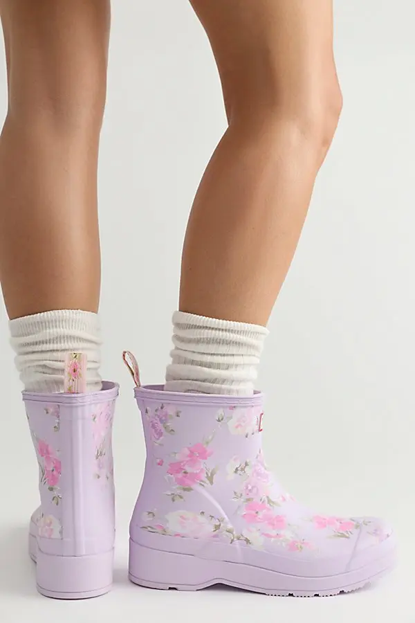 Hunter X Loveshackfancy Playtm Short Rain Boots - Happy Thoughts