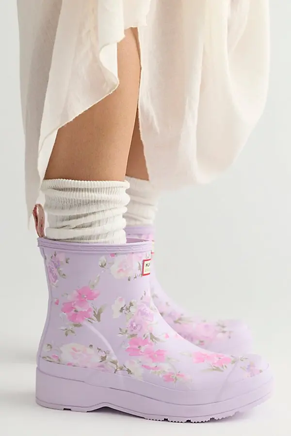 Hunter X Loveshackfancy Playtm Short Rain Boots - Happy Thoughts