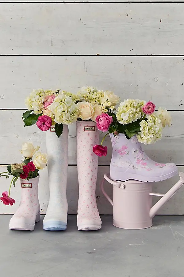 Hunter X Loveshackfancy Play Short Rain Boots - Happy Thoughts