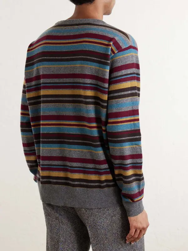 Dries Van Noten Muroli Striped Cashmere Sweater