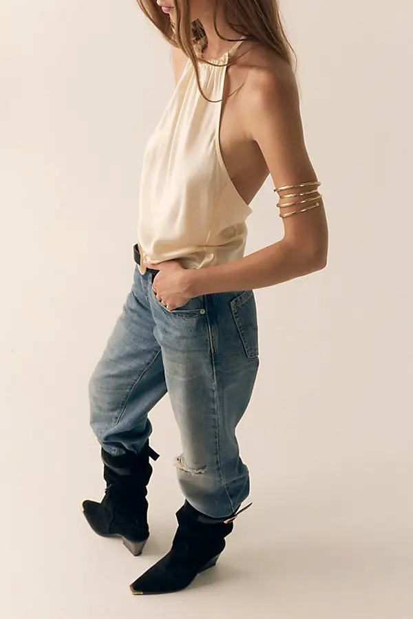 Free People Twisted Metal Arm Cuff - Gold
