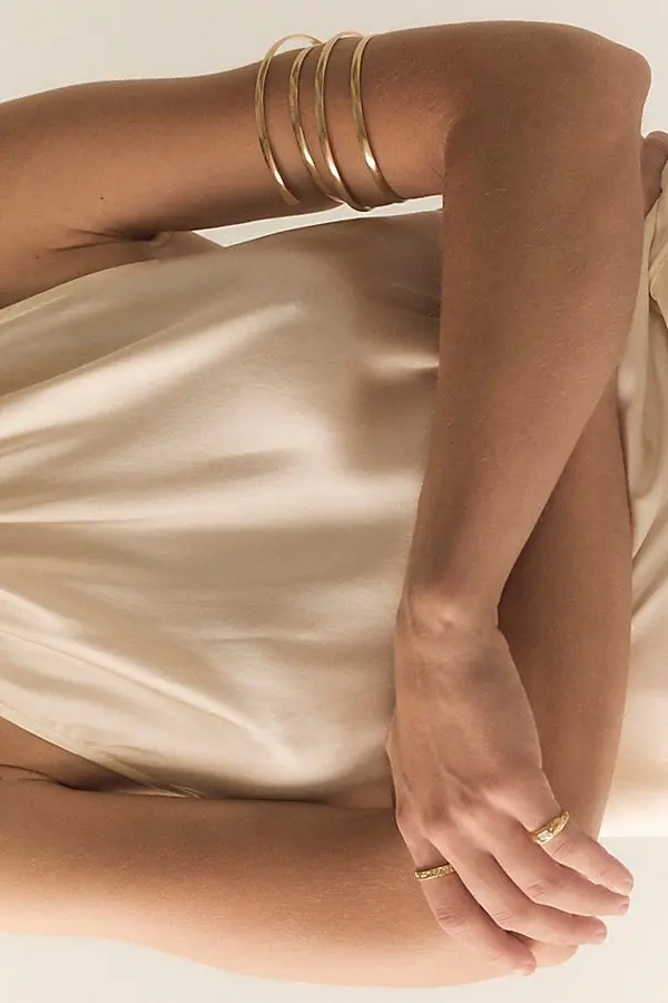 Free People Twisted Metal Arm Cuff - Gold