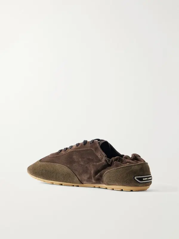 Saint Laurent Lewis 05 Logo-appliquéd Suede Sneakers
