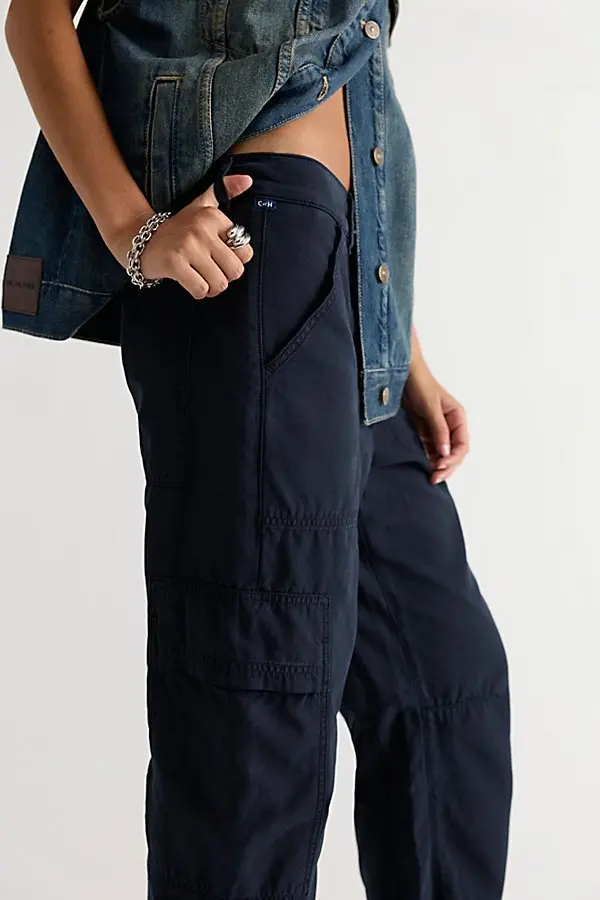 Citizens Of Humanity Ciela Bubble Twill Utility Pants - Navy