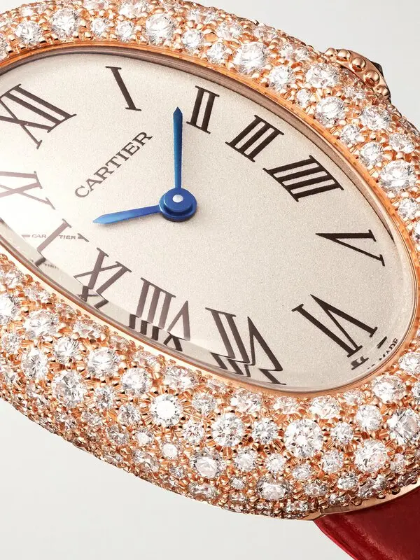 Cartier Baignoire Medium 18-karat Rose Diamond Watch