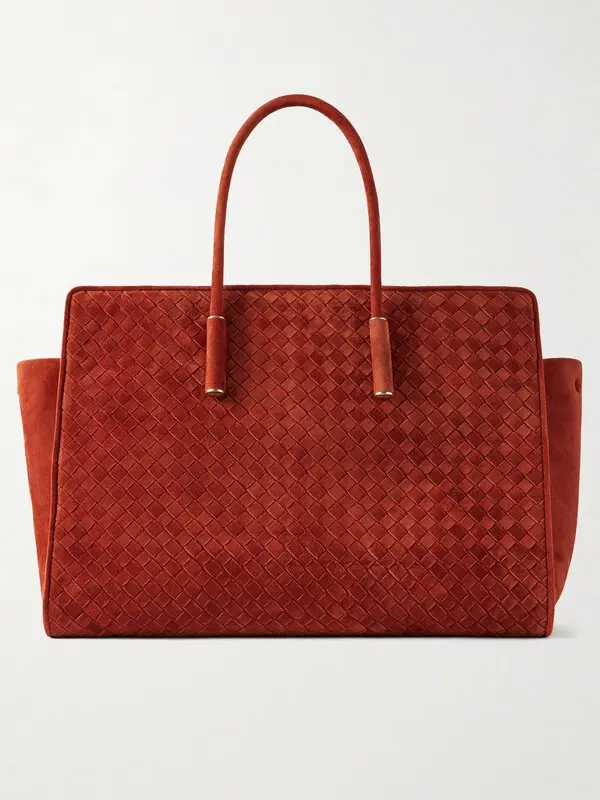 Bottega Veneta Medium Intrecciato Suede Tote