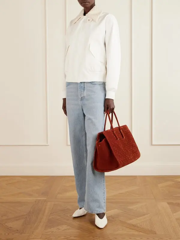 Bottega Veneta Medium Intrecciato Suede Tote