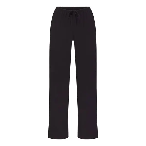 SKIMS Organic Cotton Sleep Long Sleeve Set | Medium Neutral - Obsidian