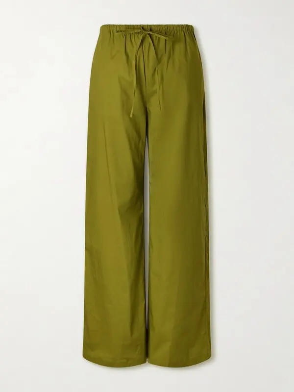 Staud Stauds Mateo Stretch-cotton Wide-leg Pants