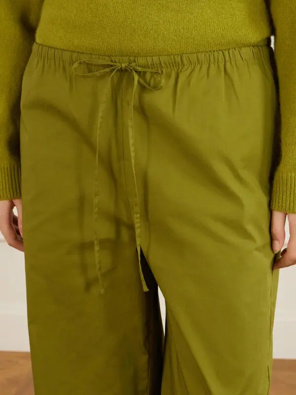 Staud Stauds Mateo Stretch-cotton Wide-leg Pants