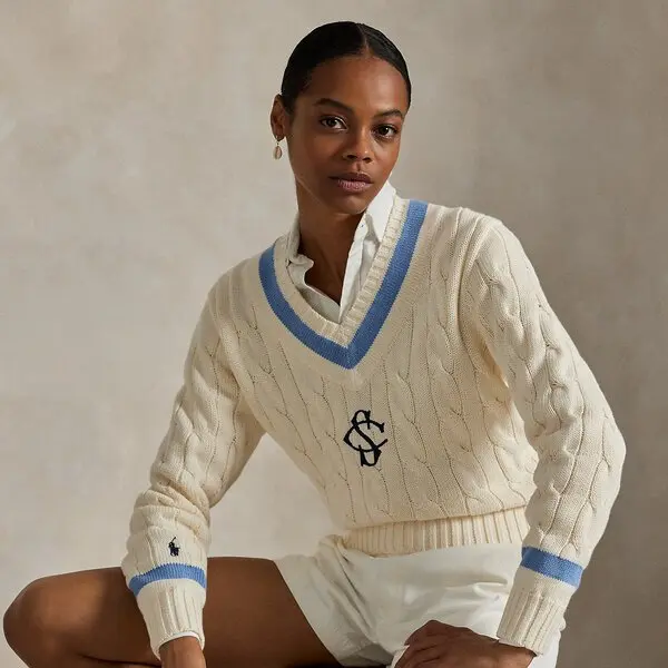 Ralph Lauren The Spelman College Cricket Sweater - Cream Multi
