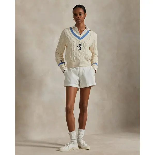 Ralph Lauren Spelman College Cable-knit Cricket Sweater