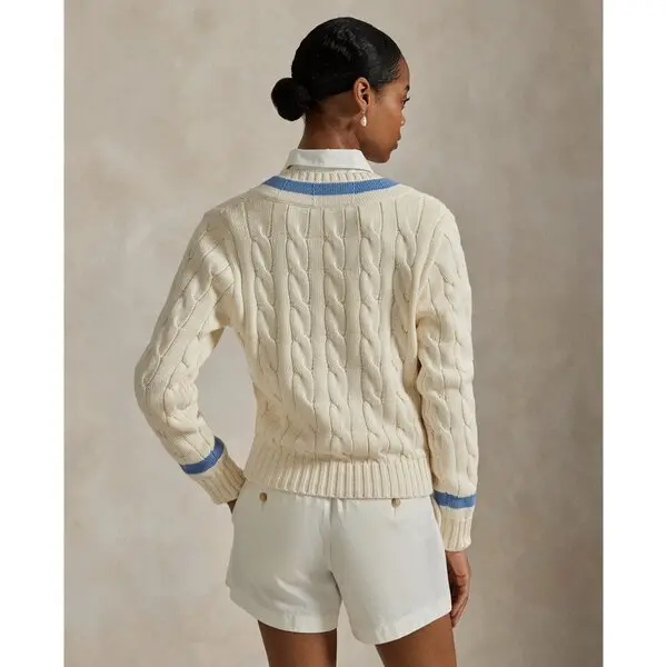 Ralph Lauren Spelman College Cable-knit Cricket Sweater