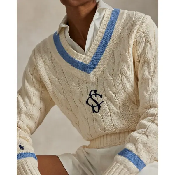Ralph Lauren Spelman College Cable-knit Cricket Sweater