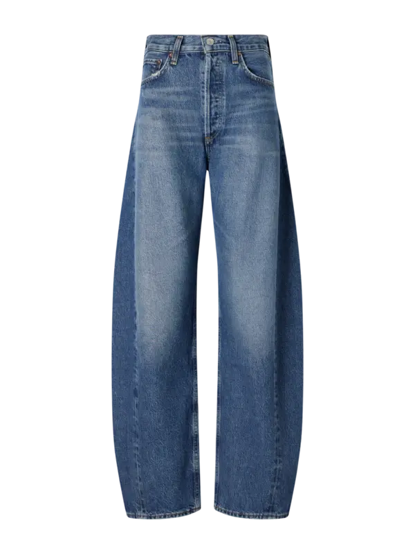 AGOLDE Luna High-rise Barrel-leg Jeans - Blue
