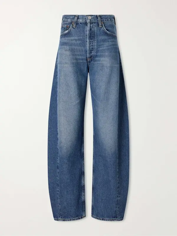 AGOLDE Luna Pieced High-rise Barrel-leg Jeans
