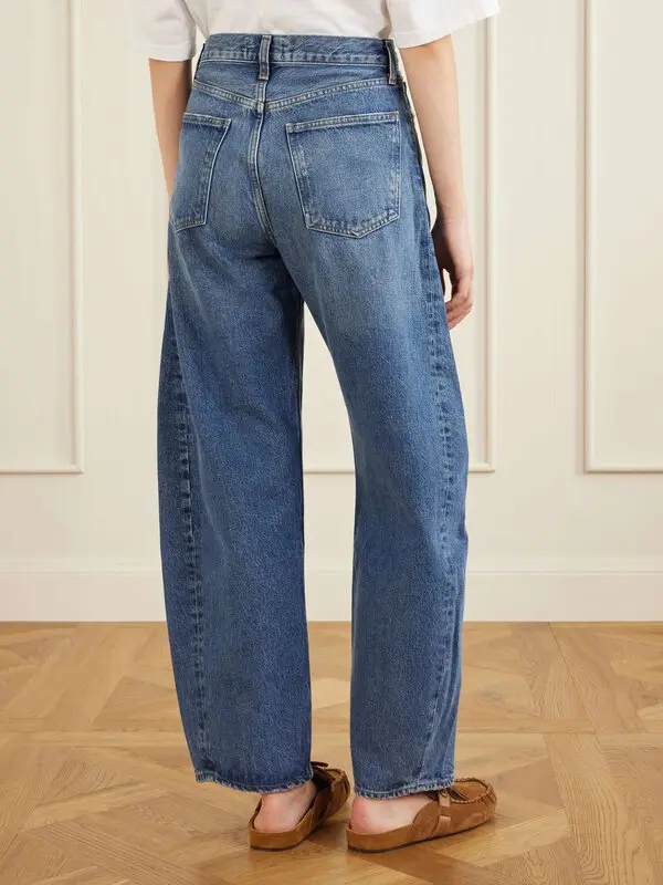 AGOLDE Luna Pieced High-rise Barrel-leg Jeans