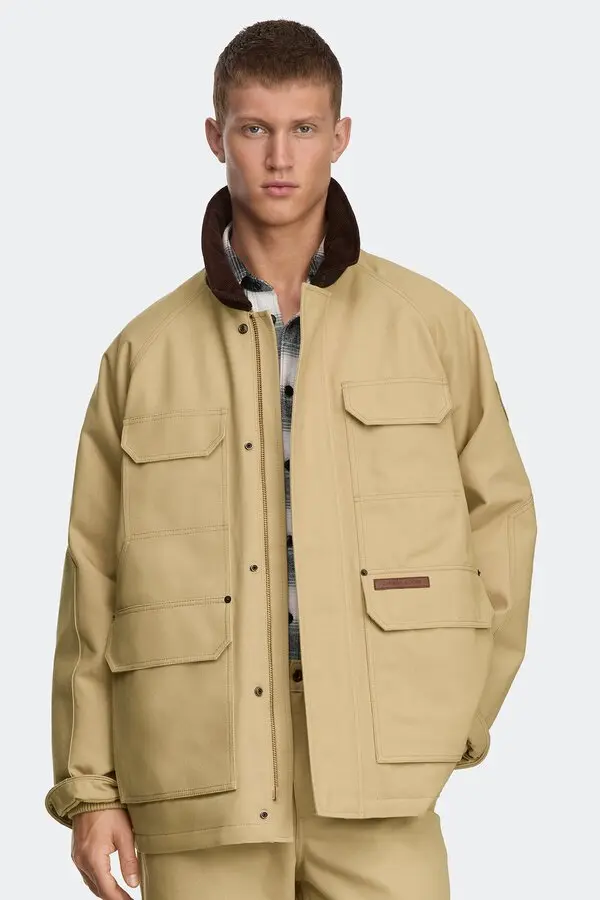 Canada Goose Garrison Lightweight Coat With Corduroy Collar - Timber Sand