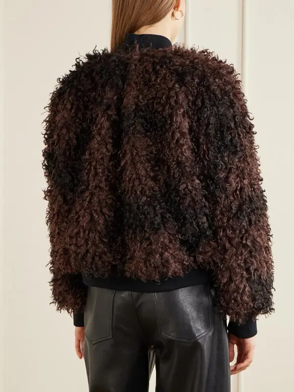 Sacai Textured Bomber Jacket - Brown