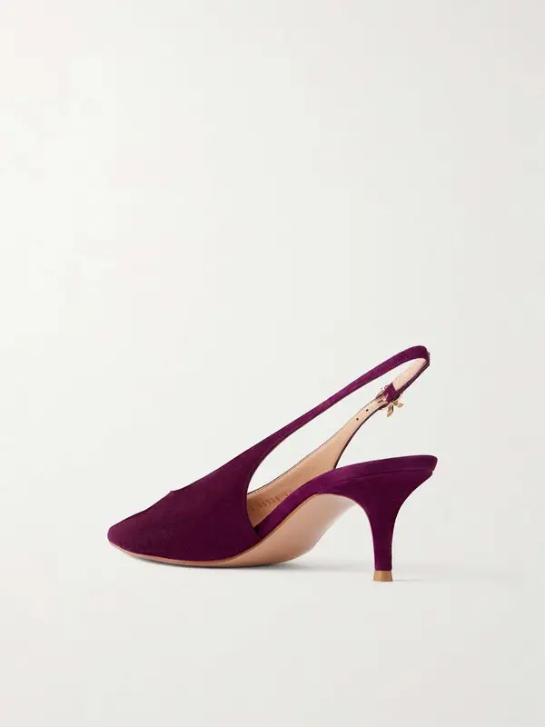 GIANVITO ROSSI Robbie Sling 55 Kitten Heel Slingback Pumps