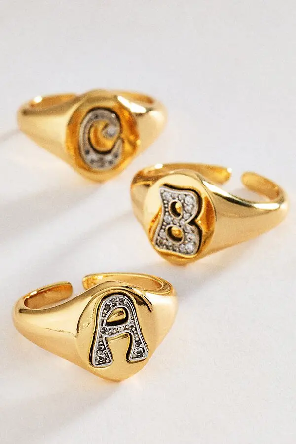 Anthropologie Signet Monogrm Rg - D
