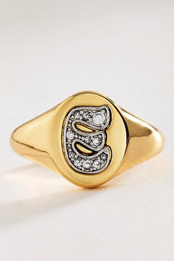 Anthropologie Signet Monogrm Rg - E